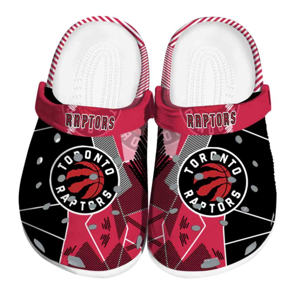 Toronto Raptors Geometric Background Clog - VivaCrocs