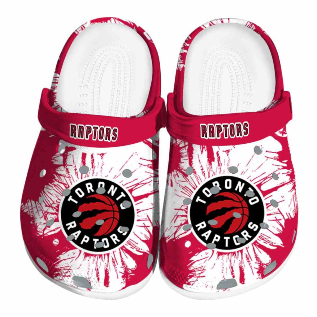 Toronto Raptors Splatter Graphics Clog - VivaCrocs