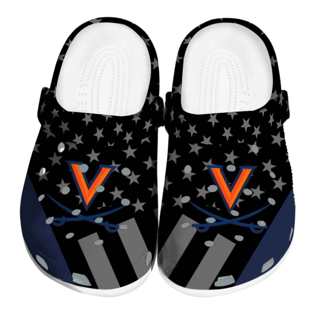 Virginia Cavaliers Stellar Stripes Theme Clog - VivaCrocs